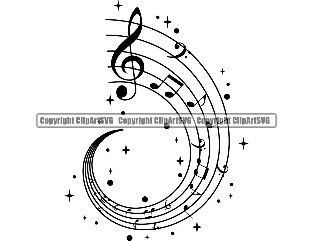 Music Note Symbol Treble Clef Sheet Musical Classical Piano Keys Design ...
