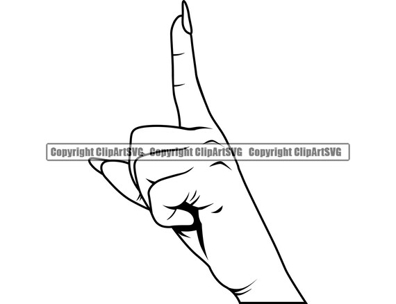 Finger Point Gesture Number 1 Hand Middle Shhh Shut Up Mouth | Etsy