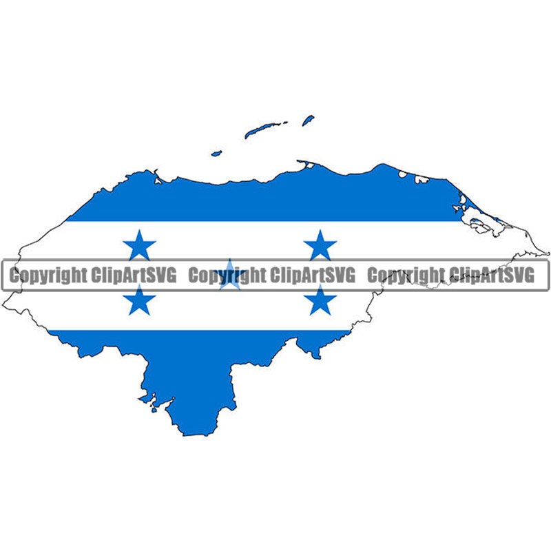 Honduras Caribbean Central America Country World National Nation Flag ...