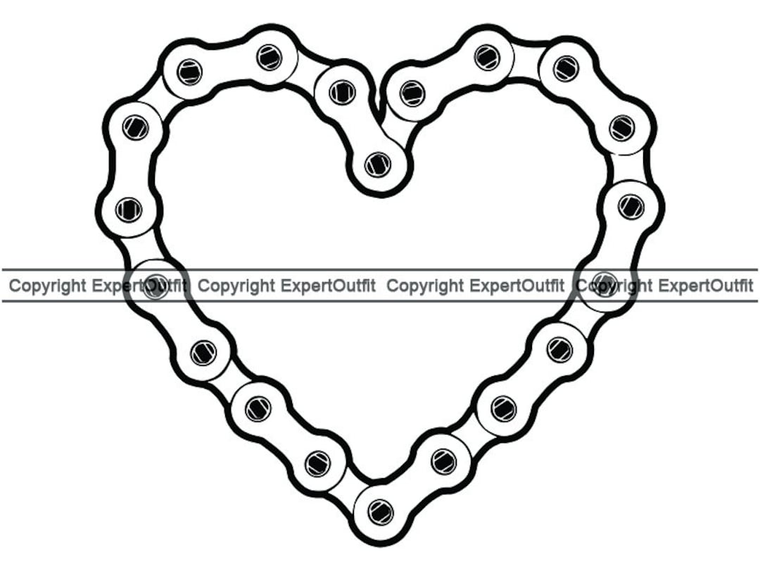 Love Bicycle #7 Chain Link Heart Cycle Cycling Bike Helmet Race BMX ...