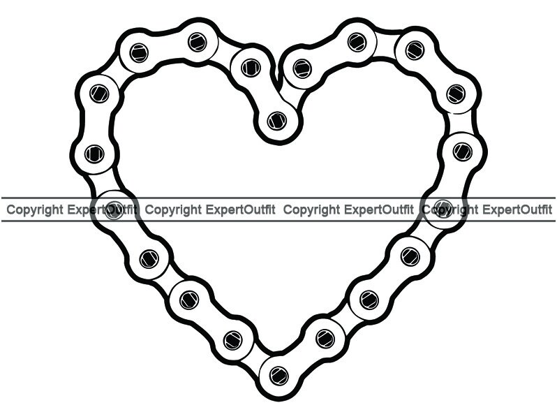 Chained Heart Drawing