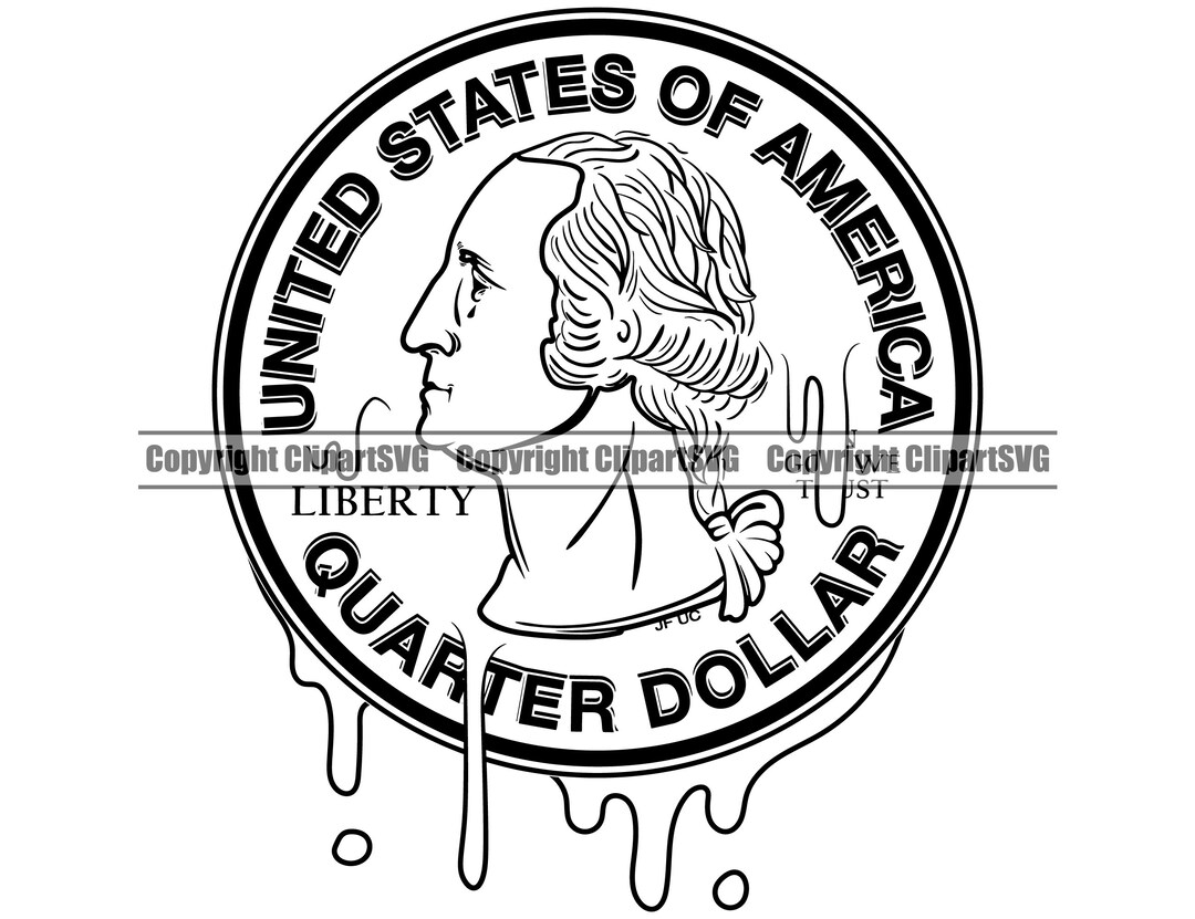 Coin Quarter Dollar Dripping Money Drip Wealth Cash Rich Hustle Hustler ...