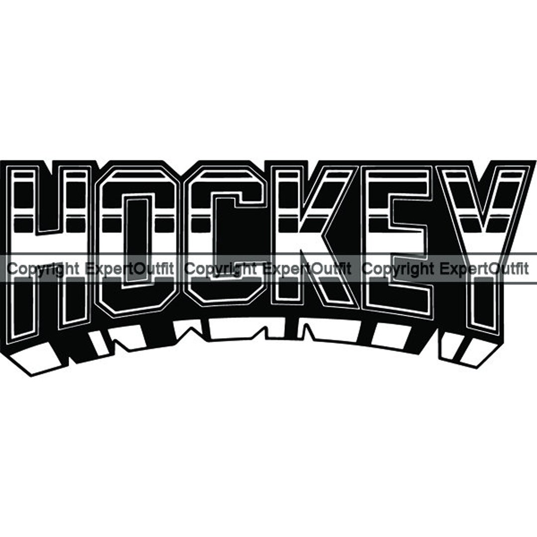 Sport Hockey Text Word Text Type Word Lettering Badge Label - Etsy