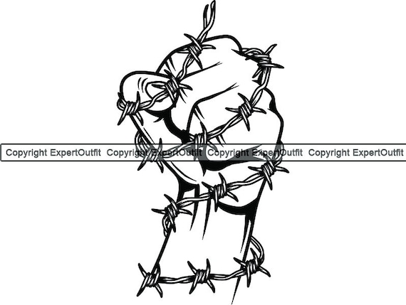 Hand Barbed Wire Fist Knuckle Closed Sharp Thorn Prickle Spike - Etsy