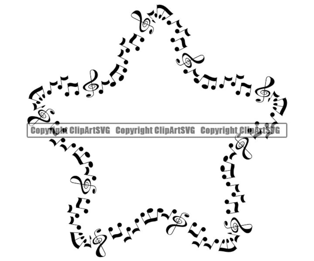 Vertical Music Notes Border