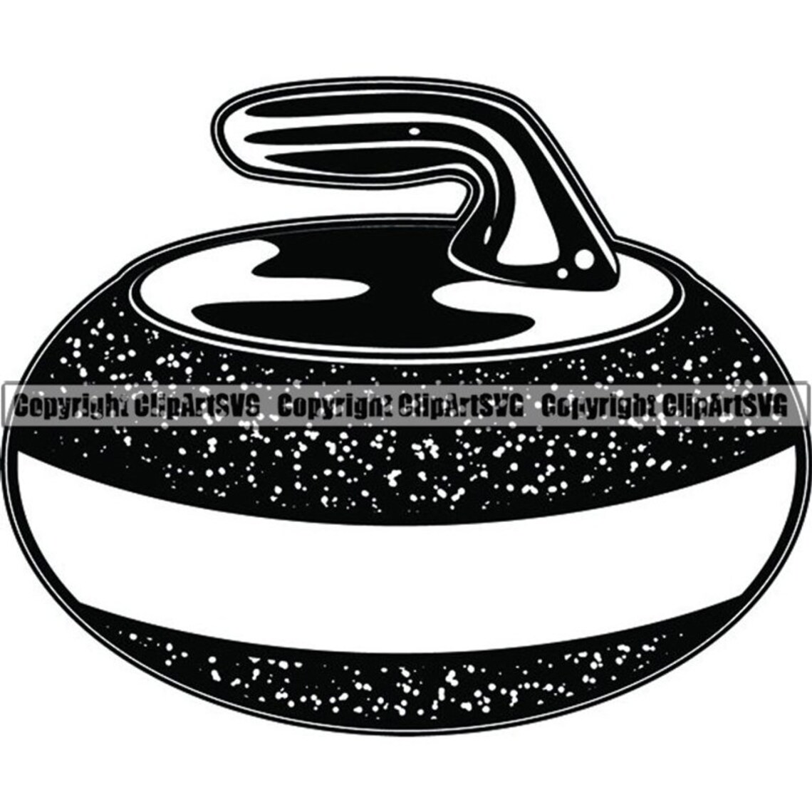 Curling Rock #1 Granite Stone Winter Game Sport Rink Team Target Handle ...