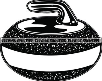 Curling Stone Svg | Etsy