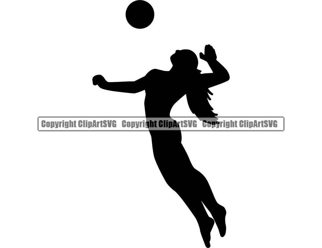 Women Girl Female Spiking Volleyball Ball Net Sports Game Olympics ...