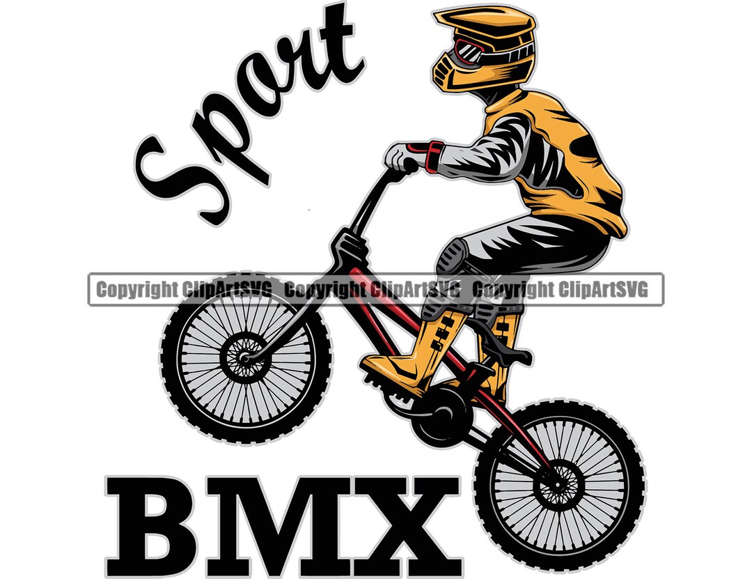 Bicycle Racing BMX Race Racer Extreme Sport Freestyle Wheelie Design ...