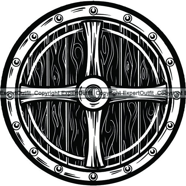 Viking Shield Clipart - Etsy