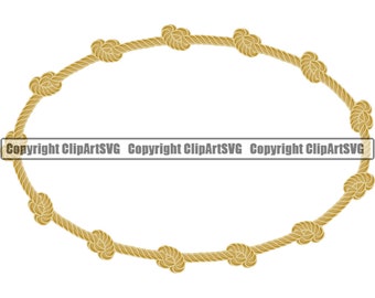 Oval Rope Border Svg - Etsy