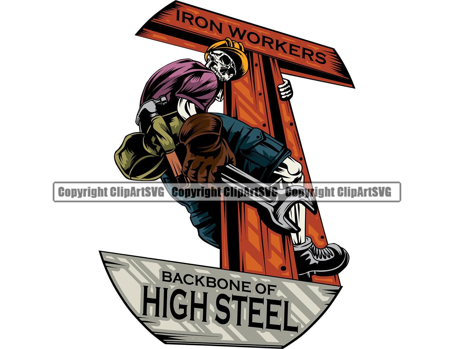 Steel Worker Skeleton Welder Welder Welding Metal Iron Beam | Etsy