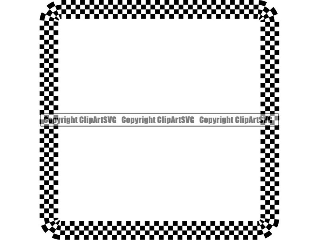 Checkered Flag Square Frame Checker Race Racing Racer Competition Sport ...