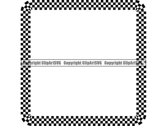 Checkered Flag Square Frame Checker Race Racing Racer | Etsy