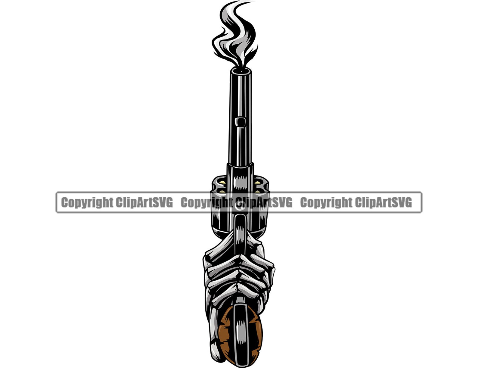 Skeleton Hand Holding Gun Pistol Kill Killer Western Cowboy | Etsy