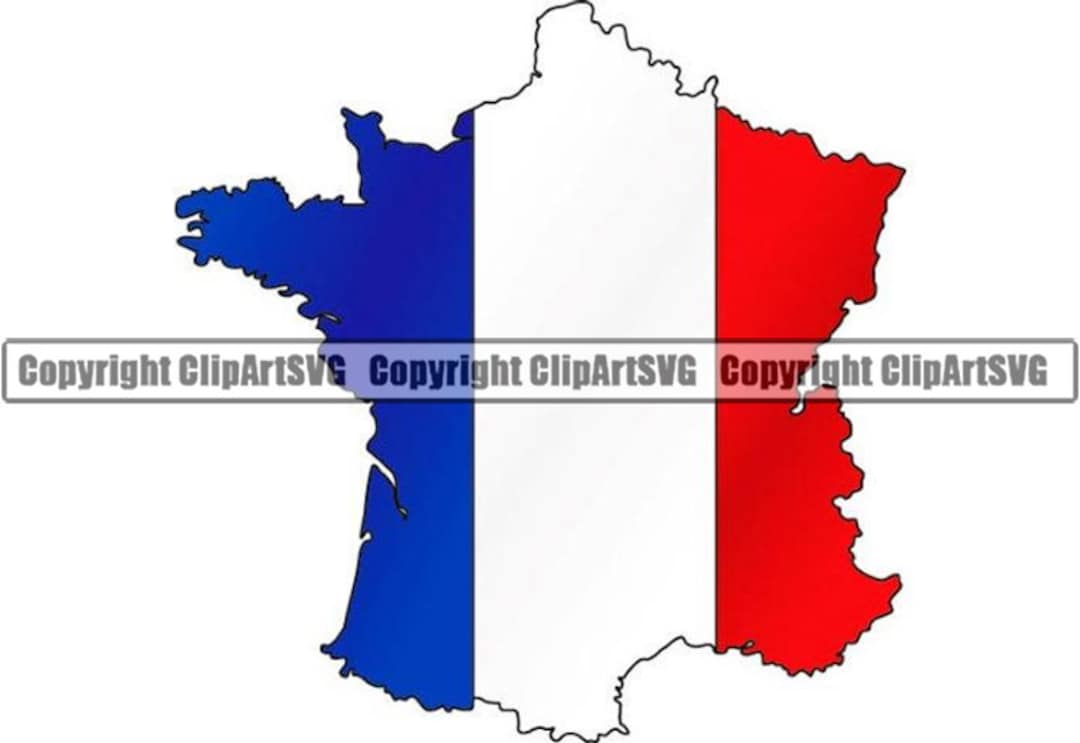 France French Europe Country World National Nation Flag Map Logo Art ...