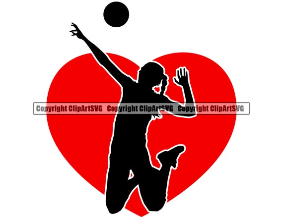 Girl Spiking A Volleyball Clipart Girls