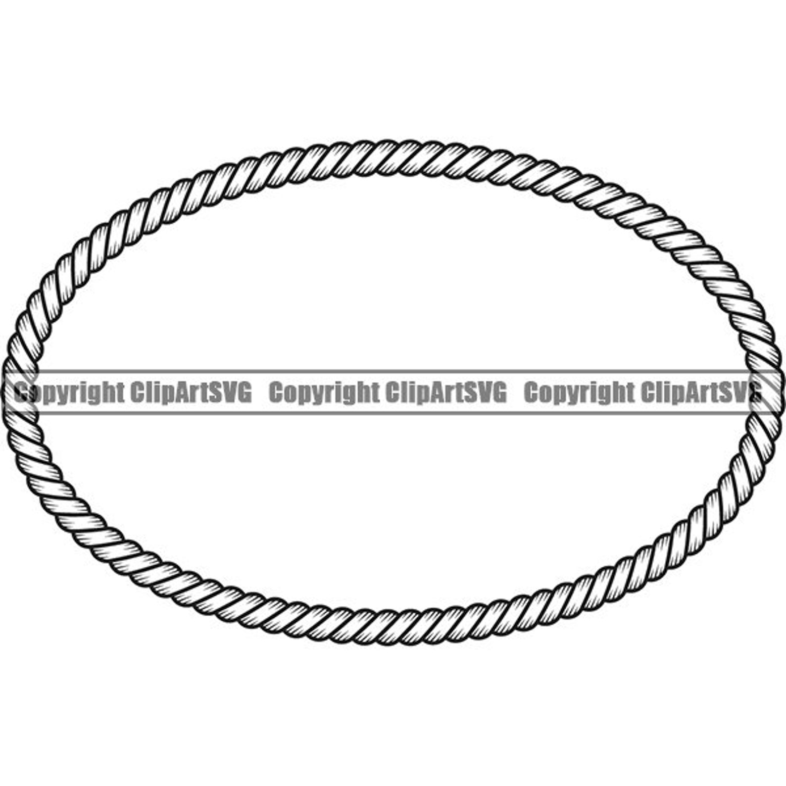 Rope Oval Frame Border Shield Cowboy Rodeo Country Boat Marine Sea ...