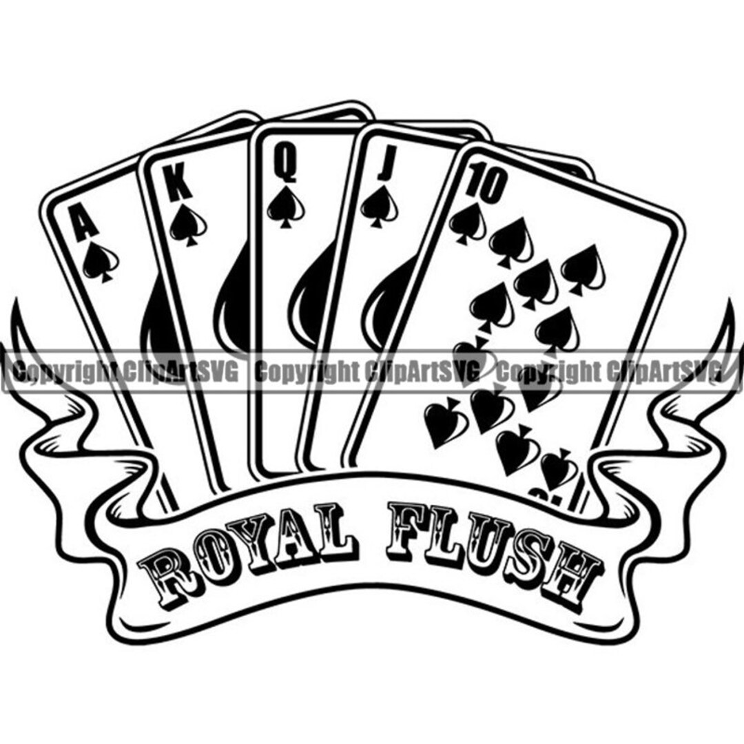 Poker #31 Royal Flush Spade Playing Card Gambling Gamble Casino Bet ...