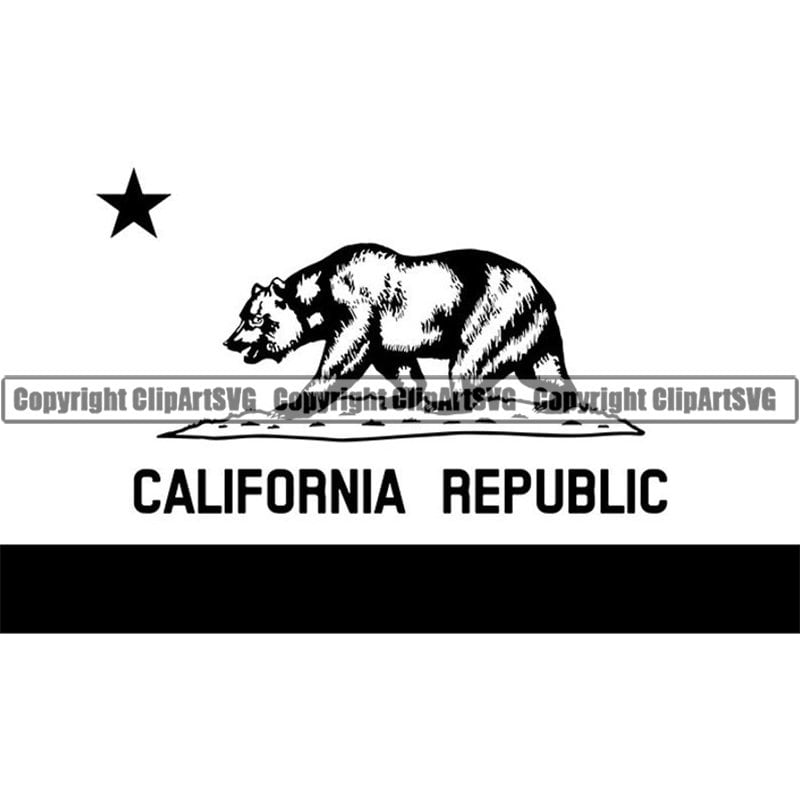 California Flag Clipart Instant Digital Download SVG EPS PNG pdf ai dxf ...