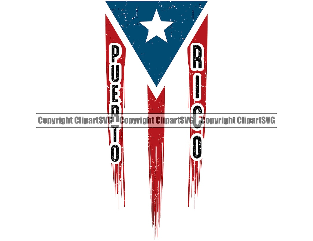 Puerto Rico Rican Distressed Ripped Torn Flag Country World Nation Sign ...