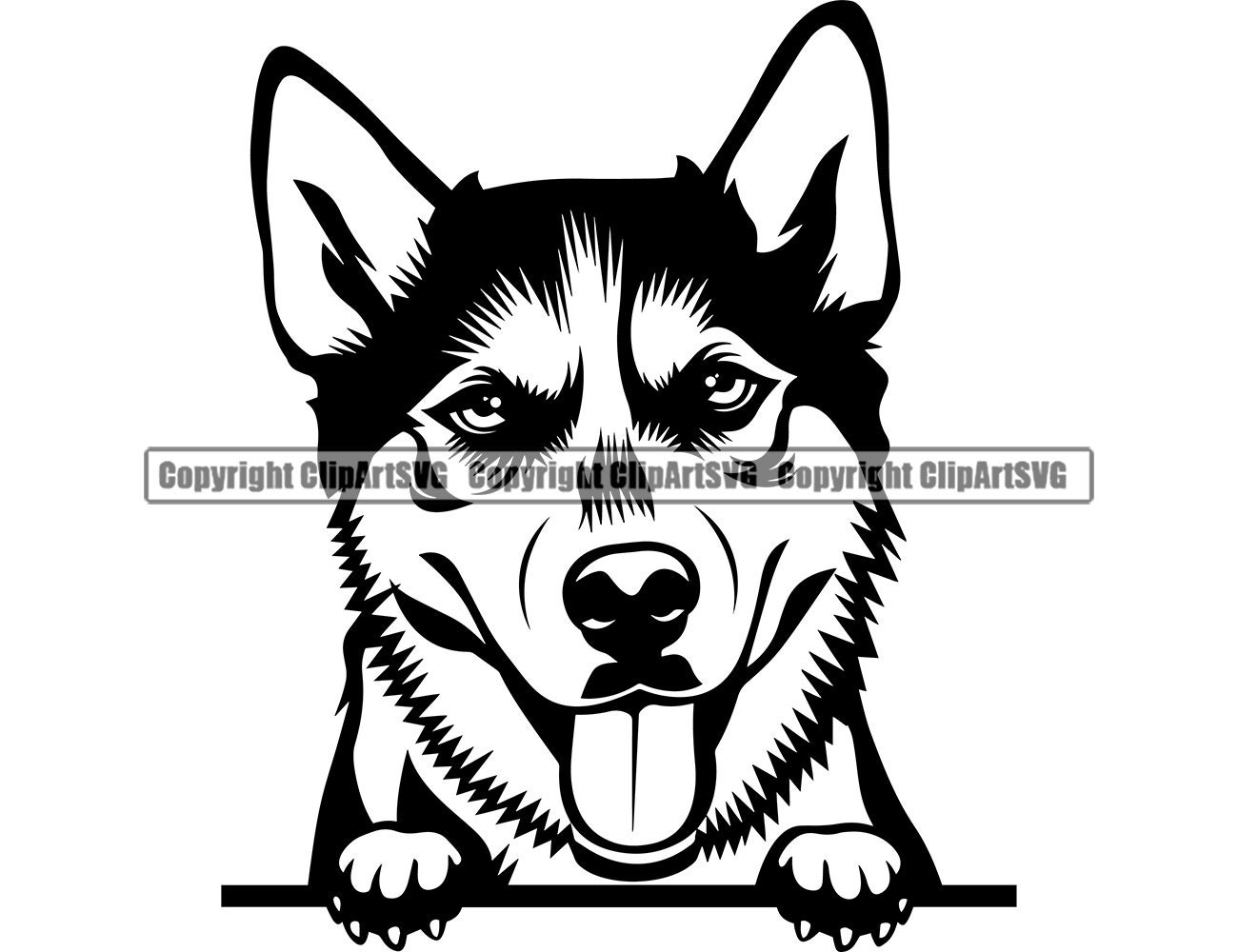 Clip Art & Image Files Paper, Party & Kids Shiba Inu Dog Breed Head ...