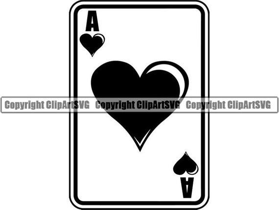 Poker 25 Ace Hearts Playing Card Gambling Gamble Casino Bet | Etsy