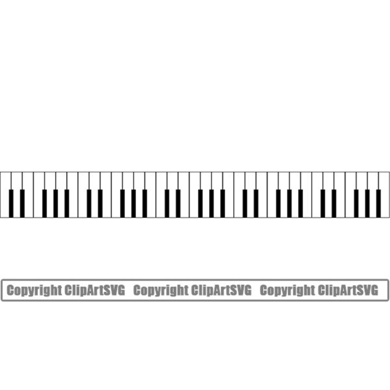 Piano Keys Line Frame Border Music Note Symbol Treble Clef Sheet ...