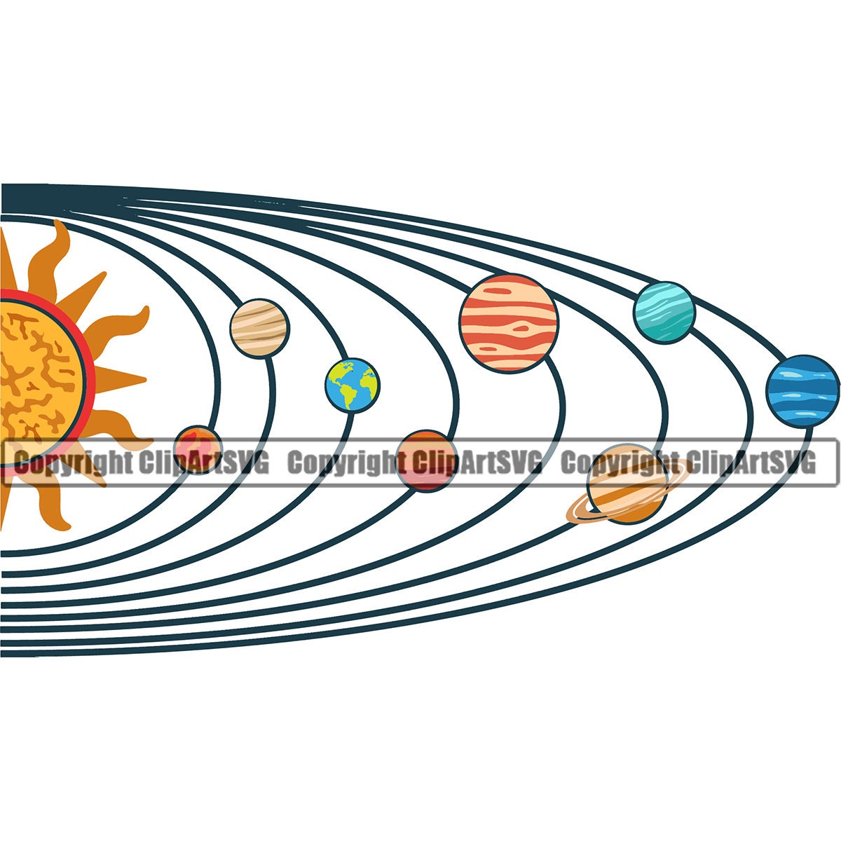 Animated Solar System Orbit Clip Art