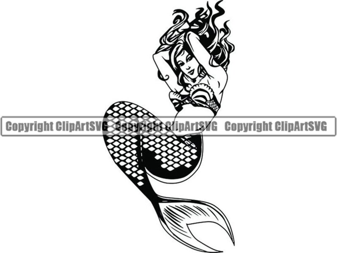 Mermaid 1 Sexy Half Woman Tail Fish Fantasy Mythological Underwater ...