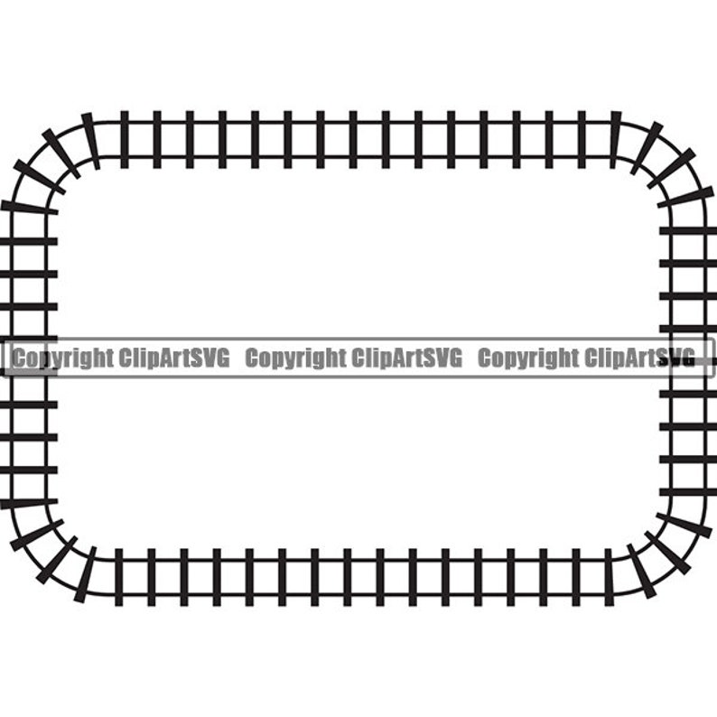 Train Track Rectangle Frame Border Rail Railroad Railway Metro Monorail ...