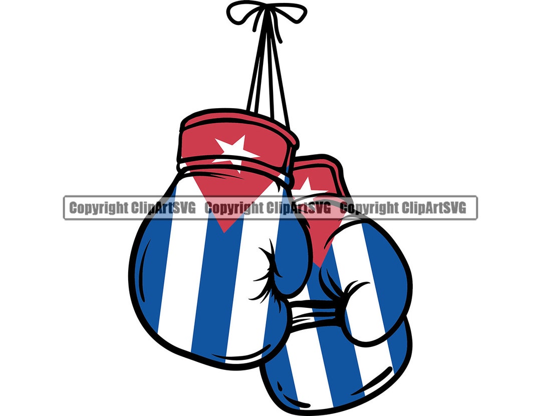 Cuba Cuban Boxing Gloves Flag Country World Nation Map Sign Symbol Icon ...