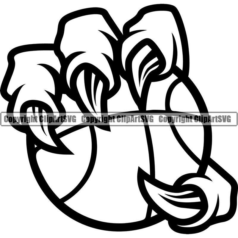 Basketball With Claws Svg - Etsy