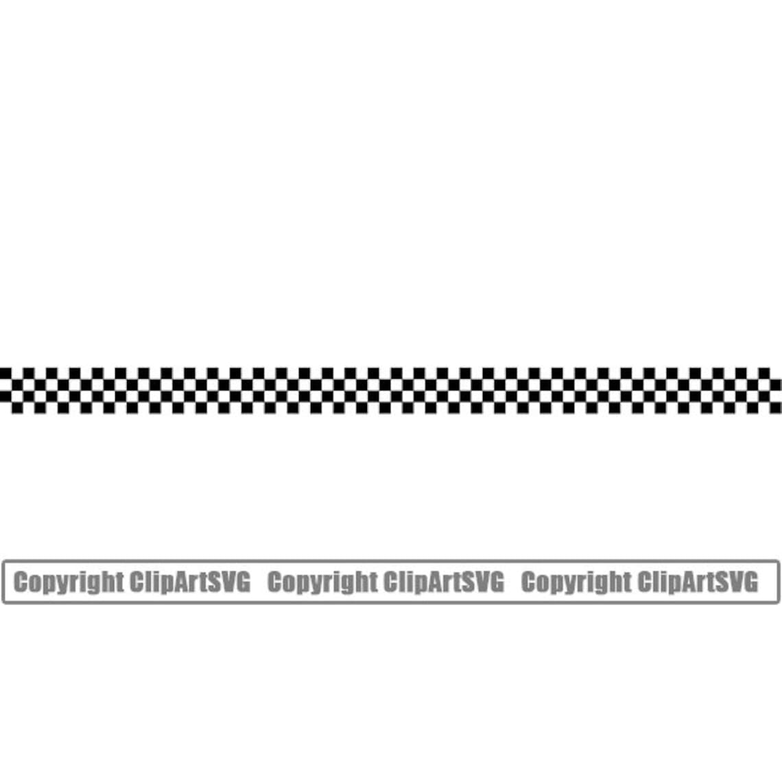 Checkered Flag Line Frame Checker Race Racing Racer Competition Sport ...