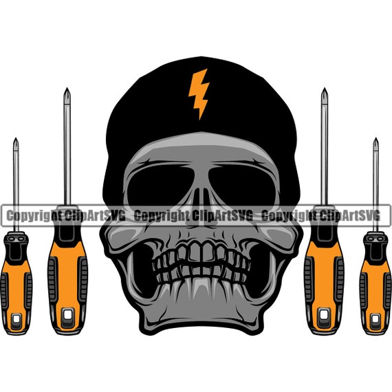 Electrician Skull Electrical Electric Service Repair Fix - Etsy