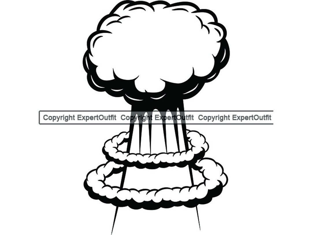 Atomic Bomb Explosion Drawing