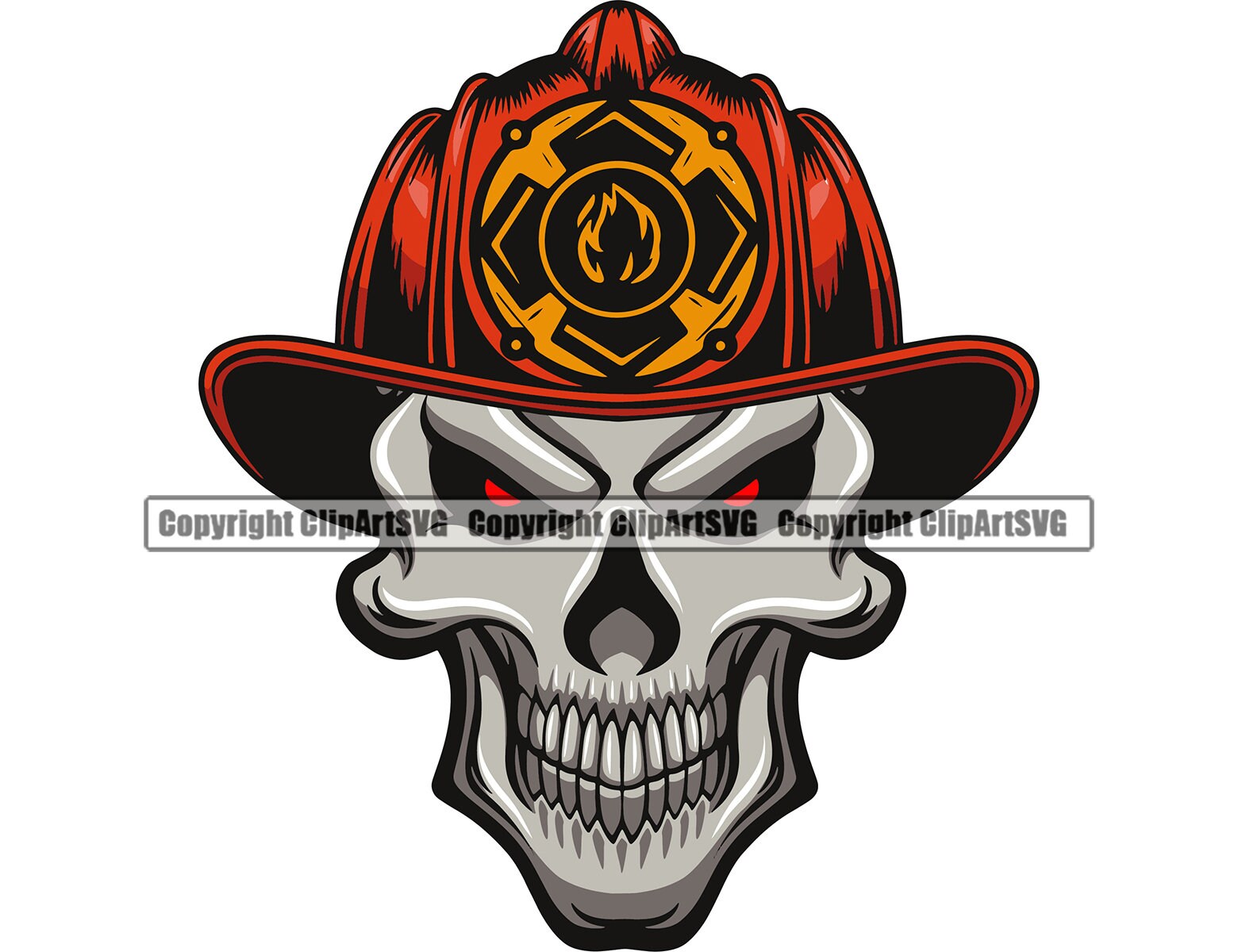 Firefighter Skull Fireman Firefighting Skeleton Axe Hero - Etsy España