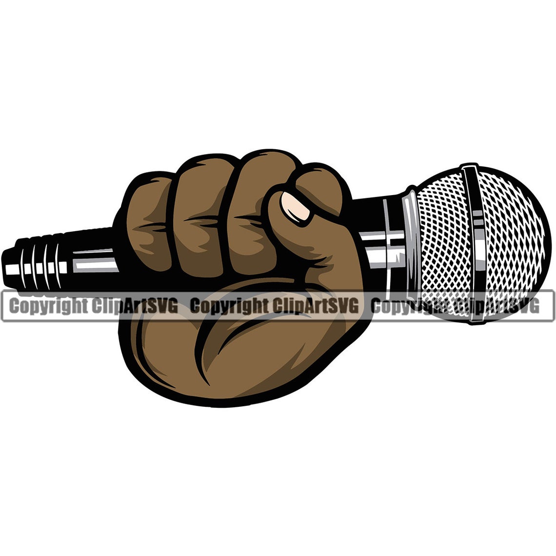 Black Hand Holding Microphone Audio Sound Voice Mic Music - Etsy