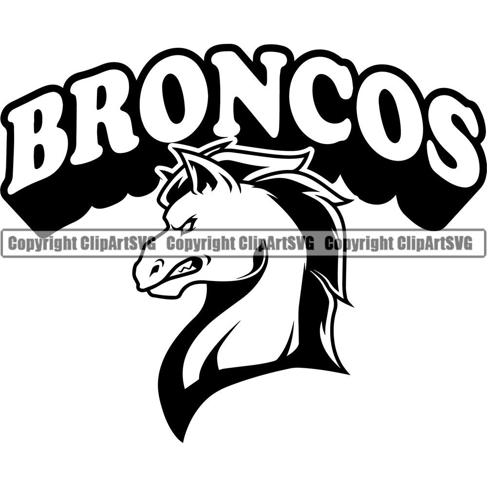 Horse Bronco Mascot Sports Team Wildlife Wild Stallion Mustang Animal ...