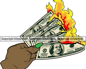 Burning Money Svg - Etsy