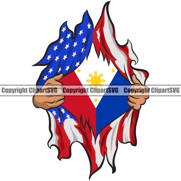 Philippines Fist of Power With Flag Svg - Etsy