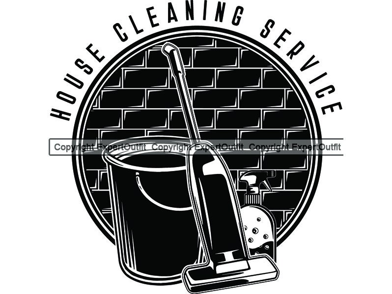 Cleaning Logo Maid Service Housekeeper Housekeeping Housework - Etsy