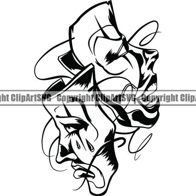 Happy and Sad Mask - Etsy