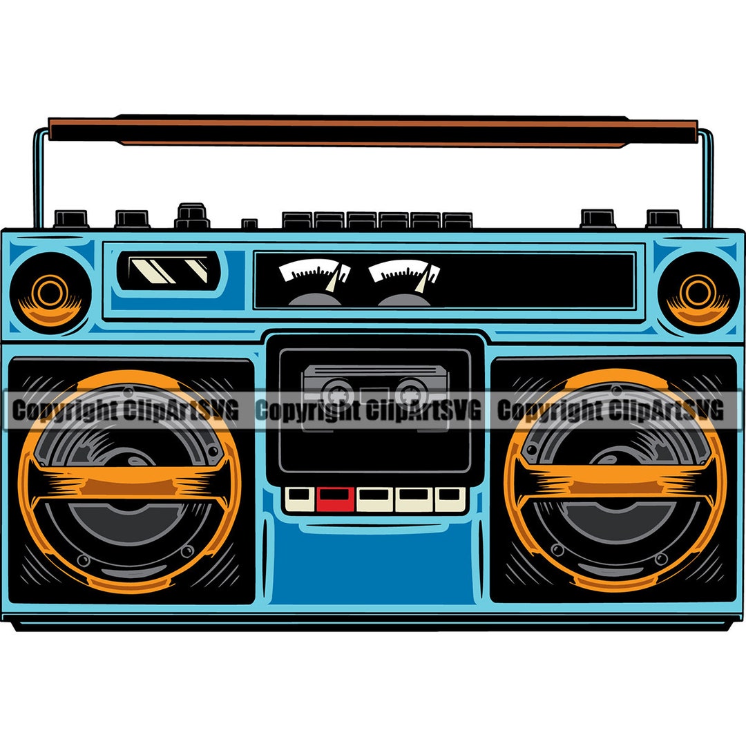 Radio Boombox Vintage Retro Cassette Tape Player Recorder Music Ghetto ...