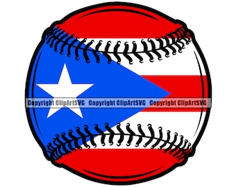 Puerto Rico Baseball Svg - Etsy
