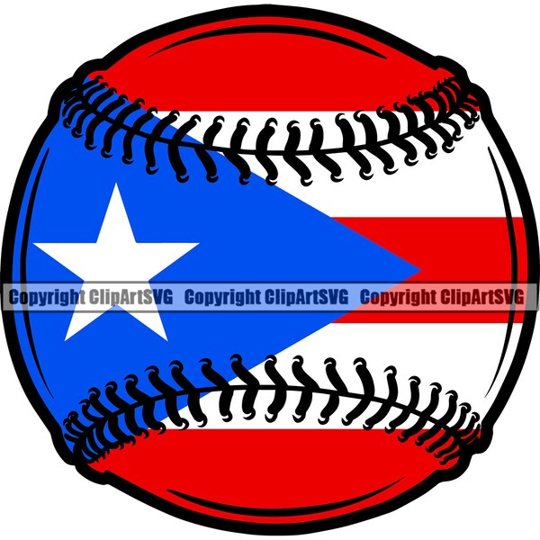 Puerto Rico Baseball Logo Svg - Etsy