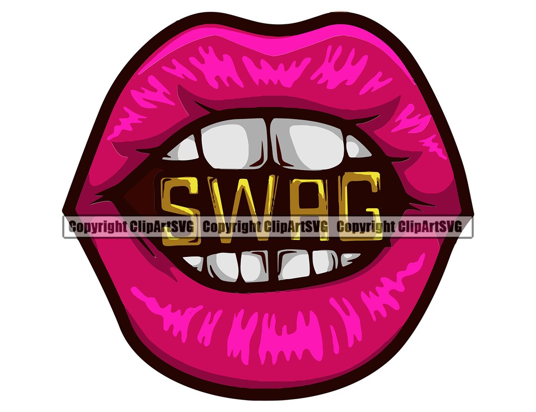 Sexy Bite Gold Swag Jewelry Lips Gloss Teeth Mouth Mask Woman Female ...