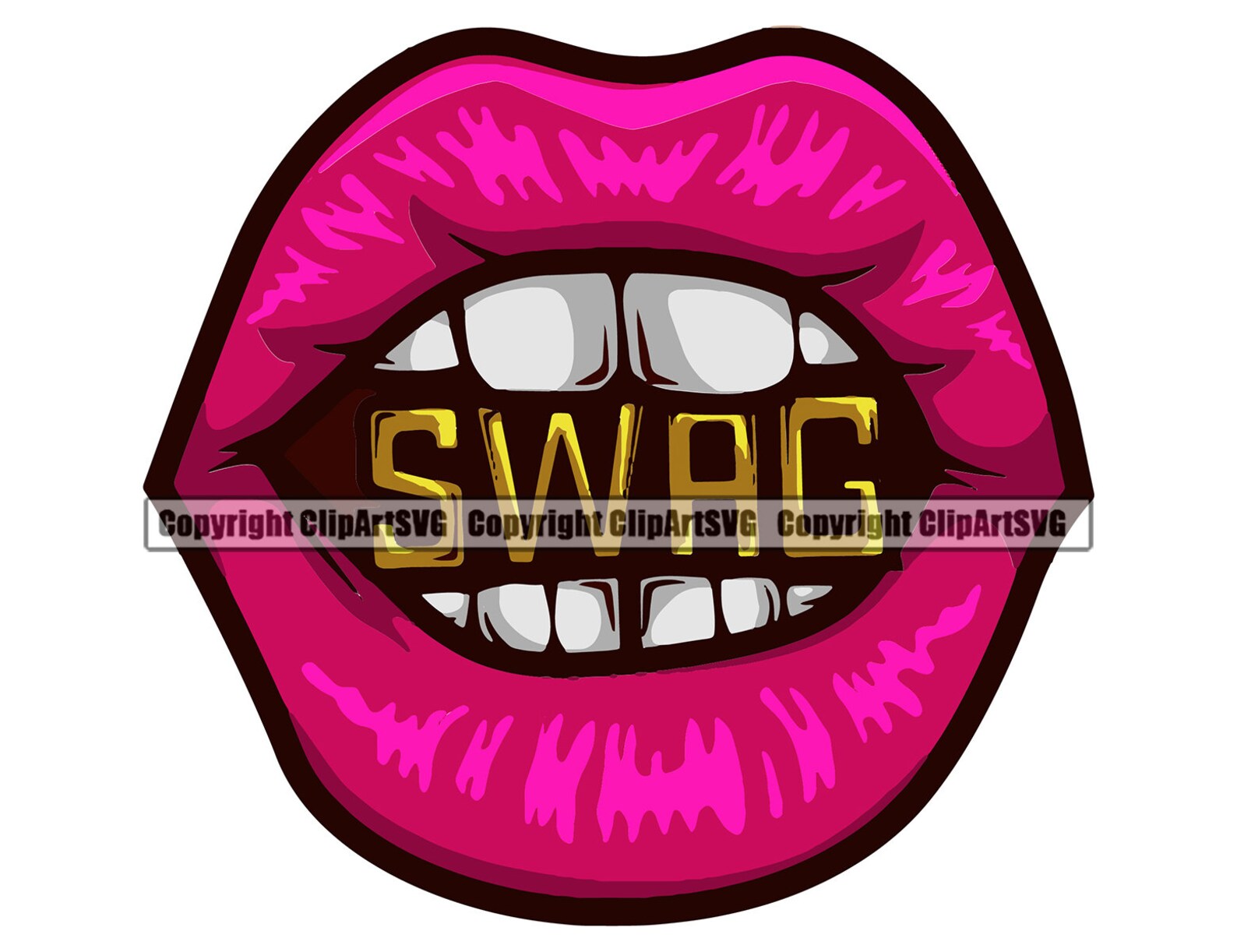 Sexy Bite Gold Swag Jewelry Lips Gloss Teeth Mouth Mask Woman | Etsy