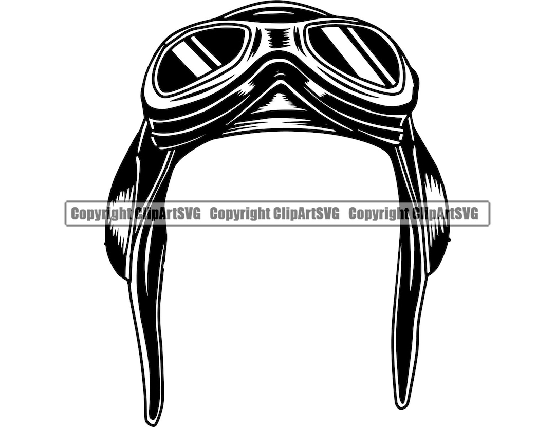 Transportation Pilot Hat Goggles Headgear Flying Fly Ride Driver Plane ...