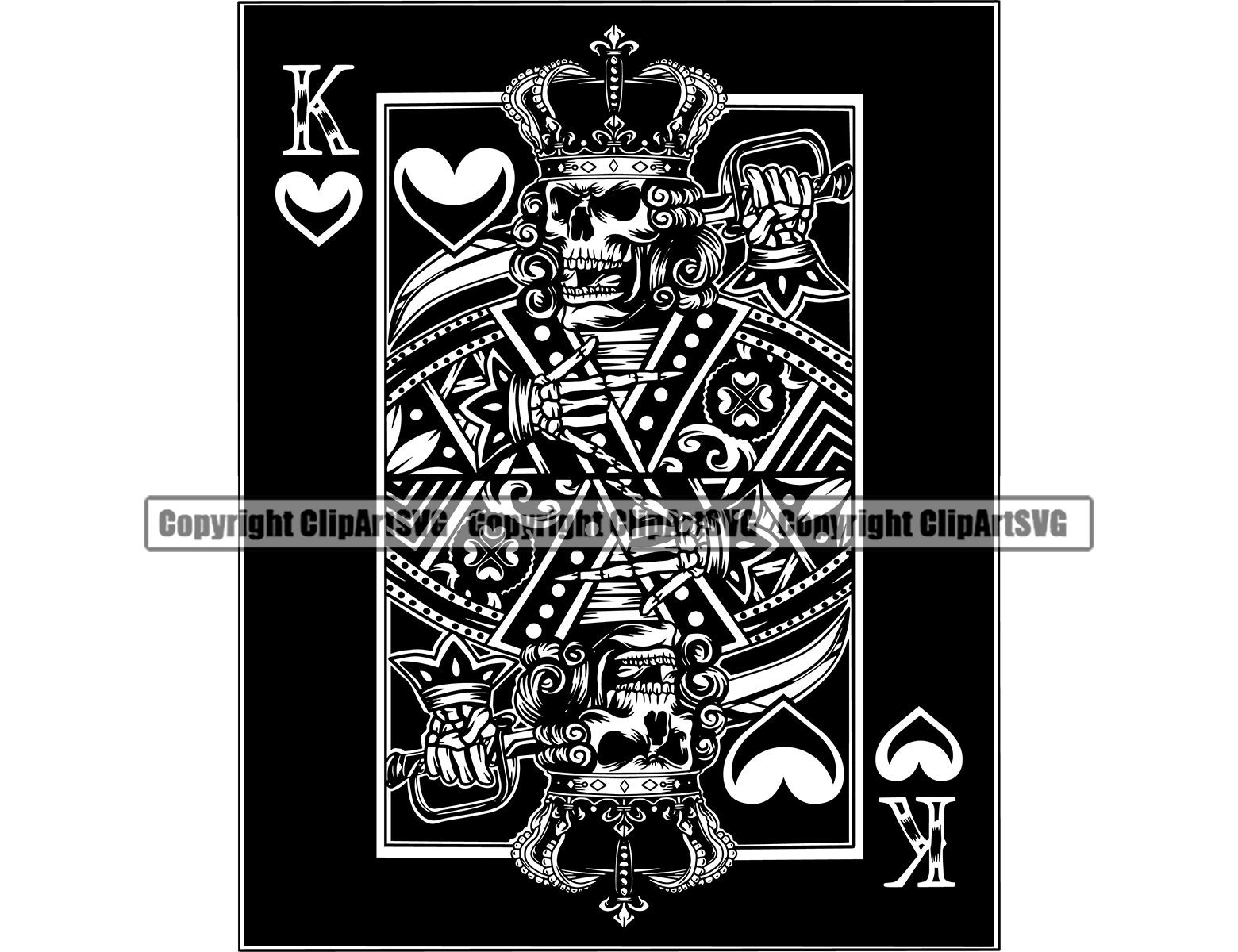 King Of Hearts Card Vector